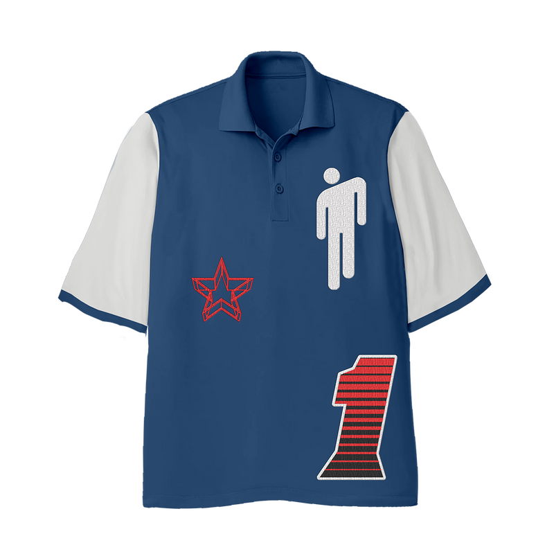 Blohsh Racer 1 Blue Polo Shirt - Billie Eilish | Store