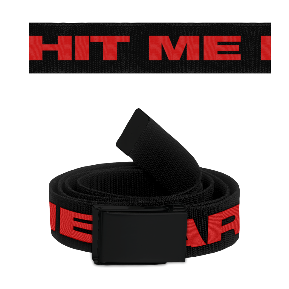 HIT ME HARD AND SOFT BLACK AND RED BELT - Billie Eilish | Store